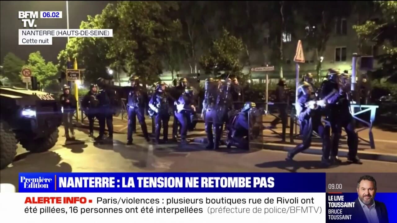 Nouvelle nuit de violences à Nanterre, où la BRI a été mobilisée