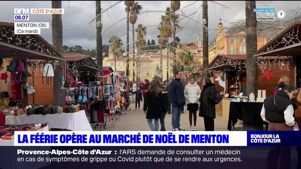 Menton: la féérie des fêtes s'empare du marché de Noël