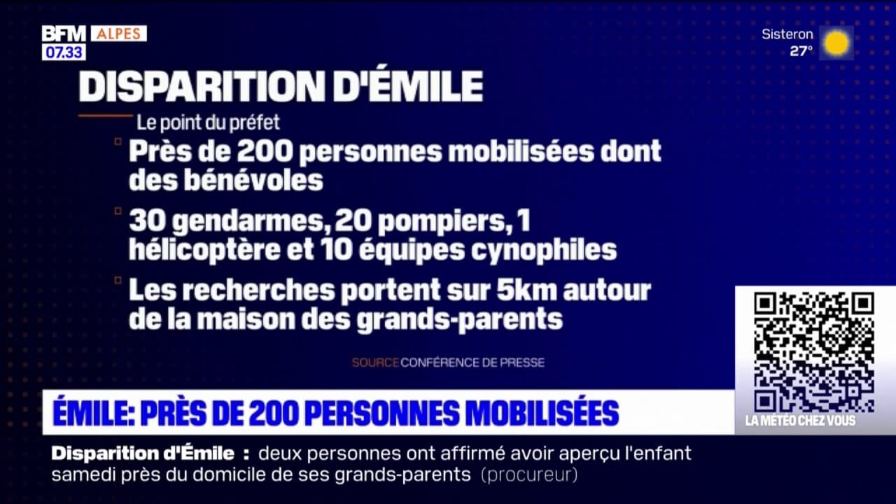 Disparition d'Émile au Vernet: près de 200 personnes mobilisées pour ...