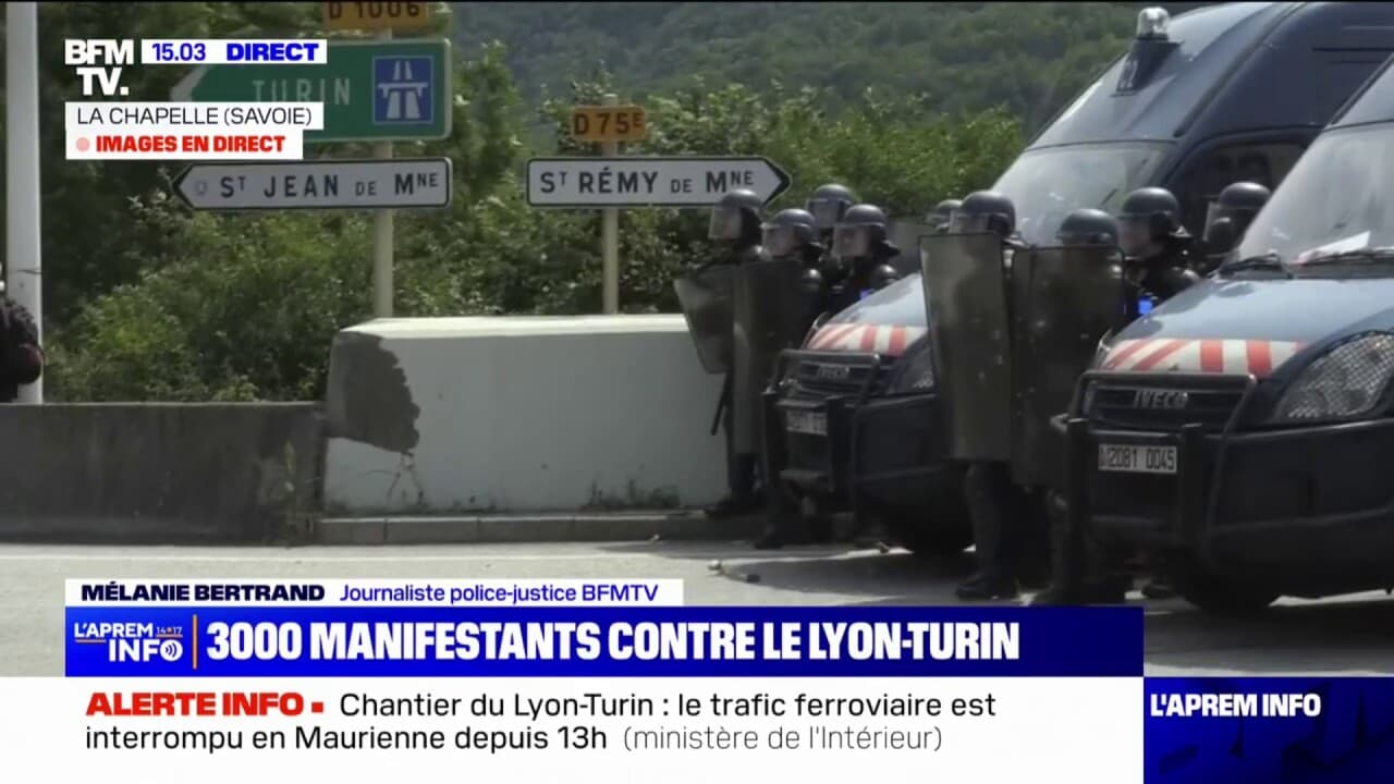 Chantier du Lyon-Turin: plus de 3000 personnes manifestent actuellement ...