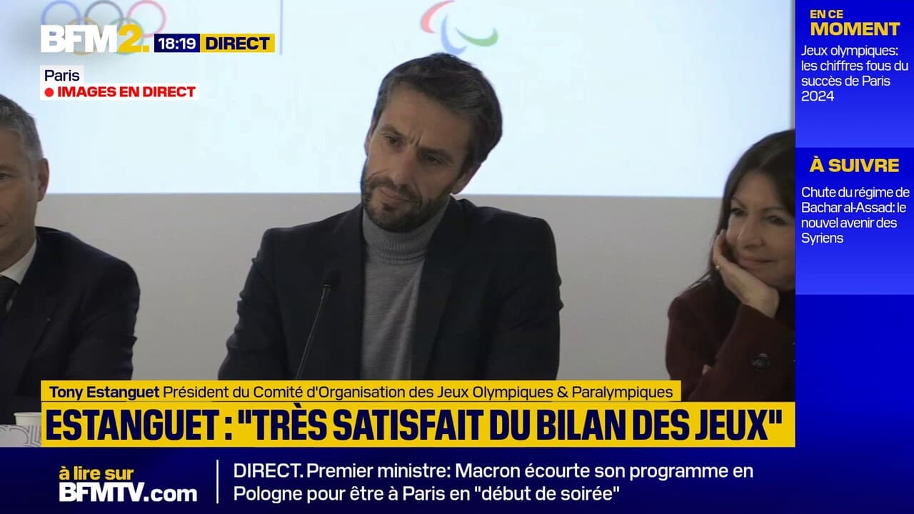 Paris 2024: Tony Estanguet se dit "très heureux et satisfait du bilan de ces Jeux"