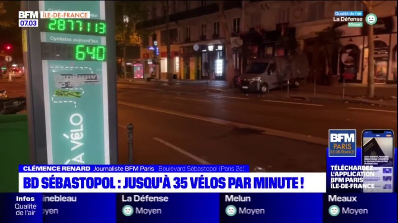Paris: 35 vélos par minute, un record pour la piste cyclable du ...