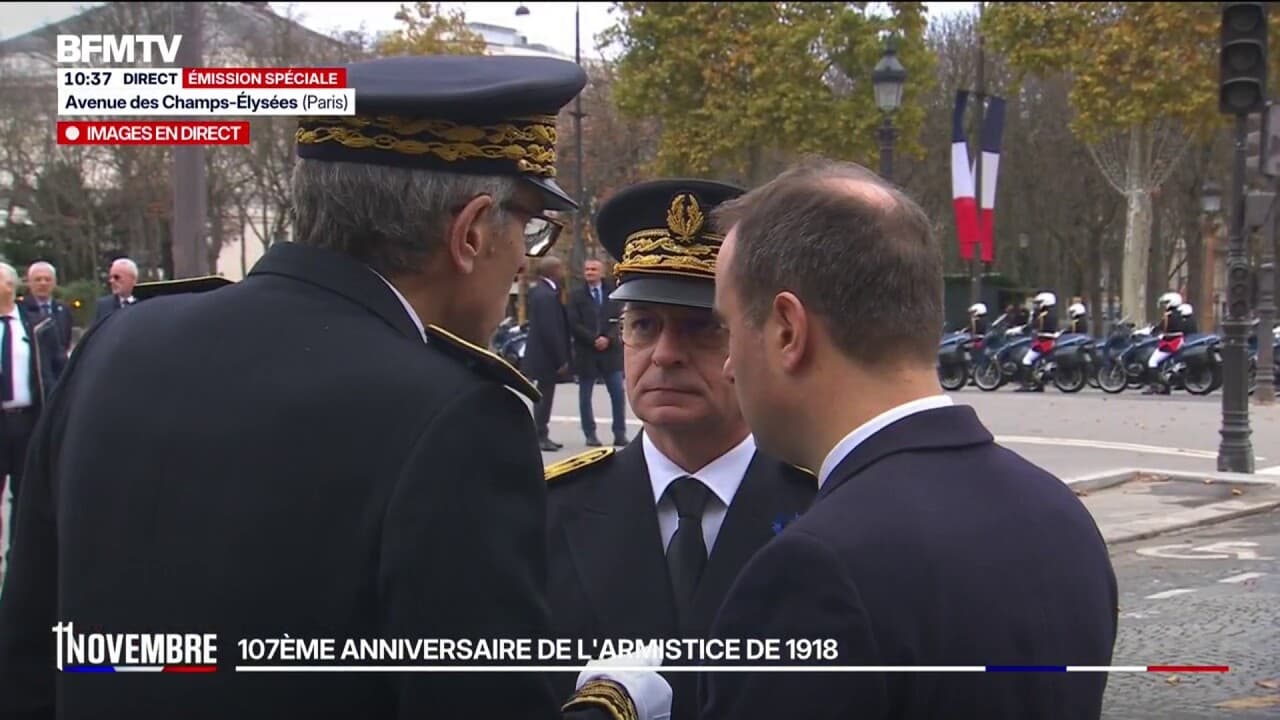 11-Novembre: le Premier ministre, Sébastien Lecornu, est arrivé avenue ...