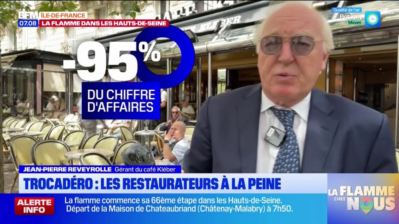 JO 2024: autour du Trocadéro, les restaurateurs font grise mine