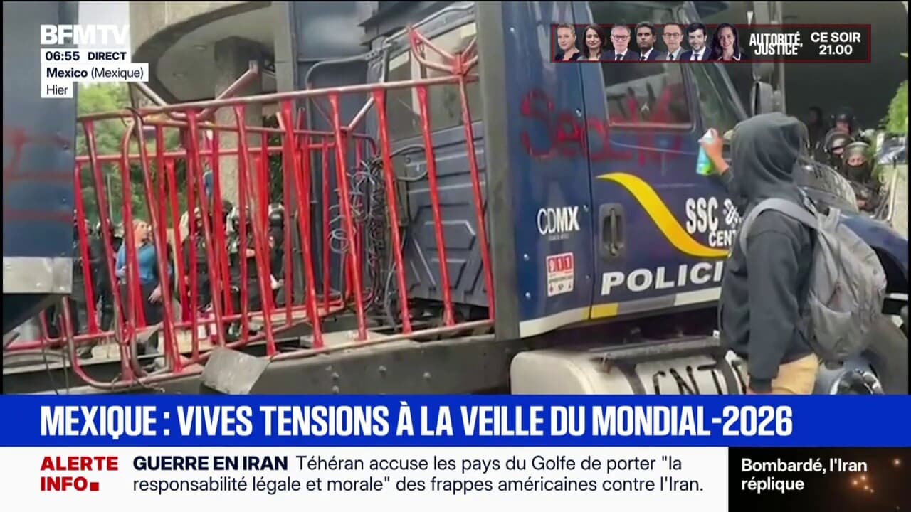 Mondial 2026: des manifestants ont bloqué l'entrée du stade où se ...
