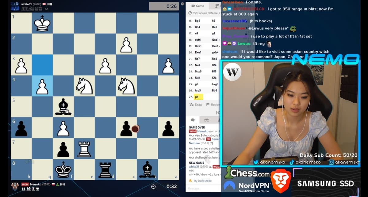 Echecs: Streaming, les nouvelles reines du Jeu de la Dame