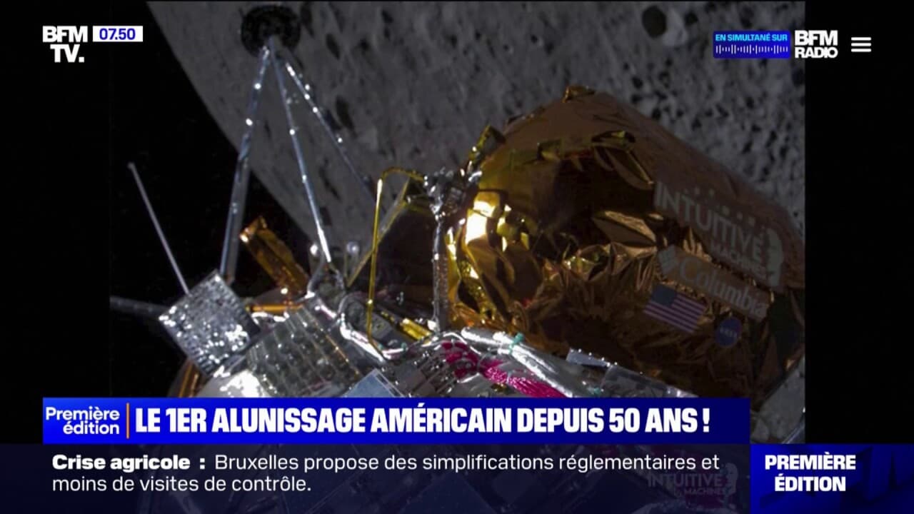 La première image de la sonde privée américaine juste avant son alunissage