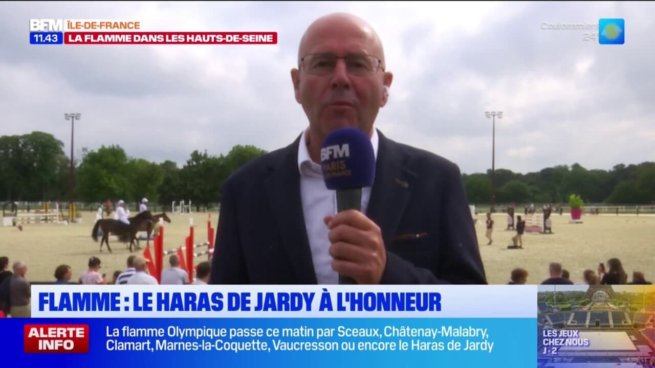 La flamme olympique est passée par le haras de Jardy