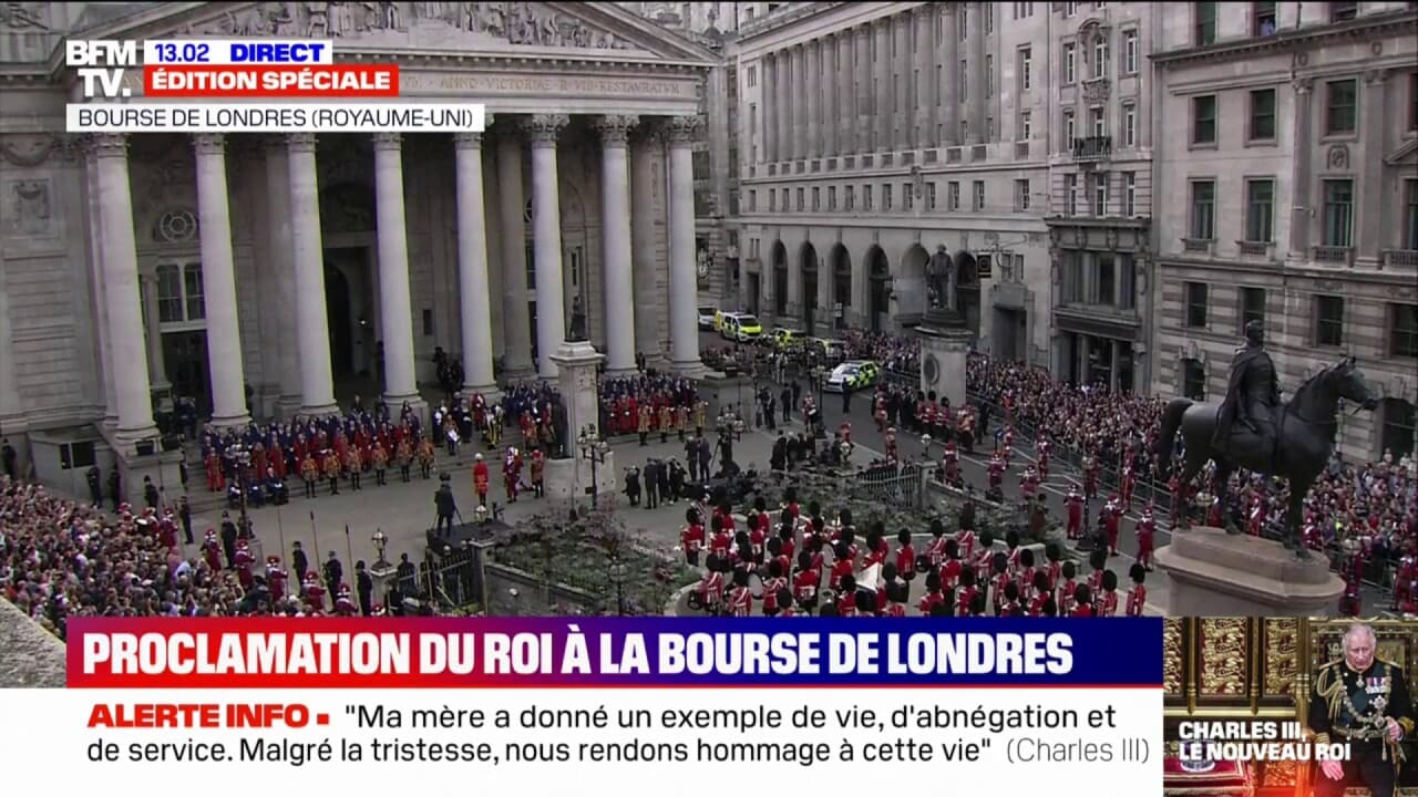 Charles III est proclamé roi à la bourse de Londres Charles III est proclamé roi à la bourse de Londres