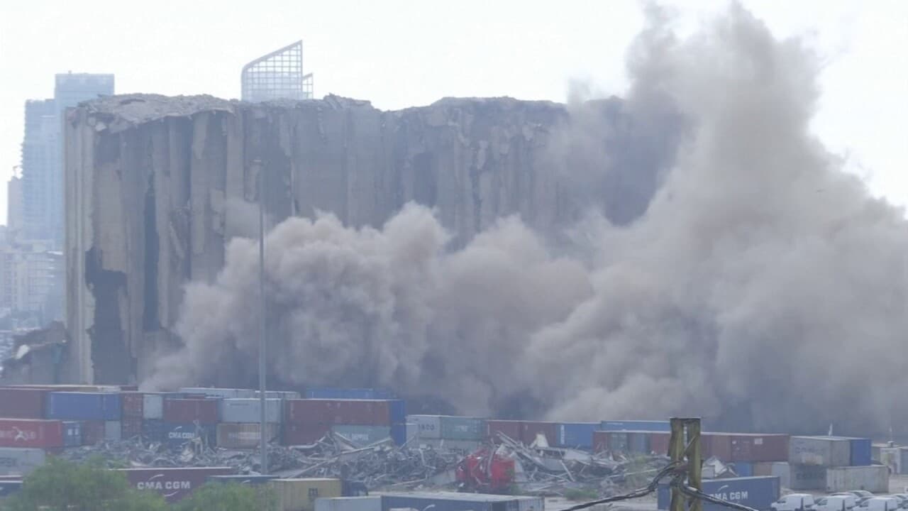 Deux ans après l'explosion dans le port de Beyrouth, des silos à grains ...