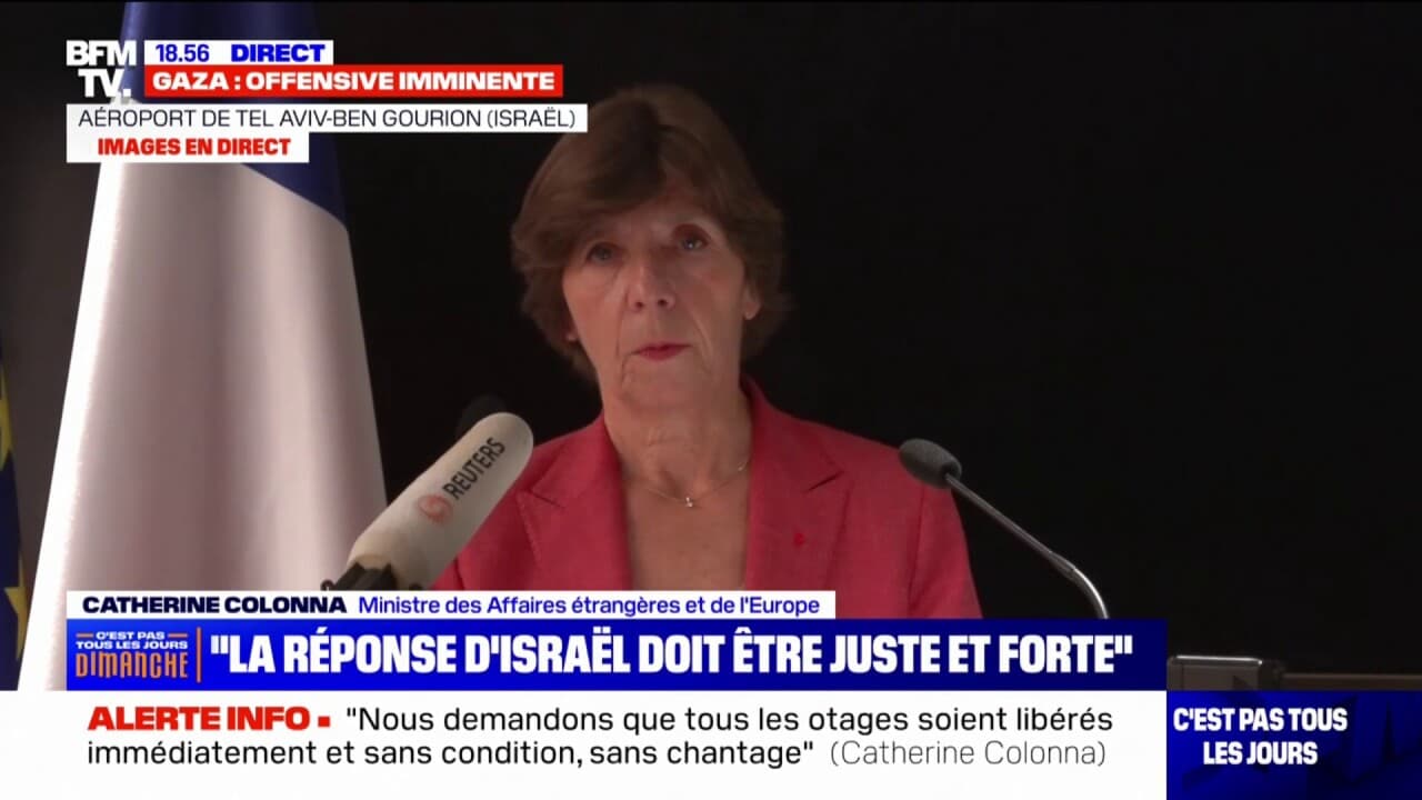 Catherine Colonna: "Israël a le droit de se défendre face à la ...