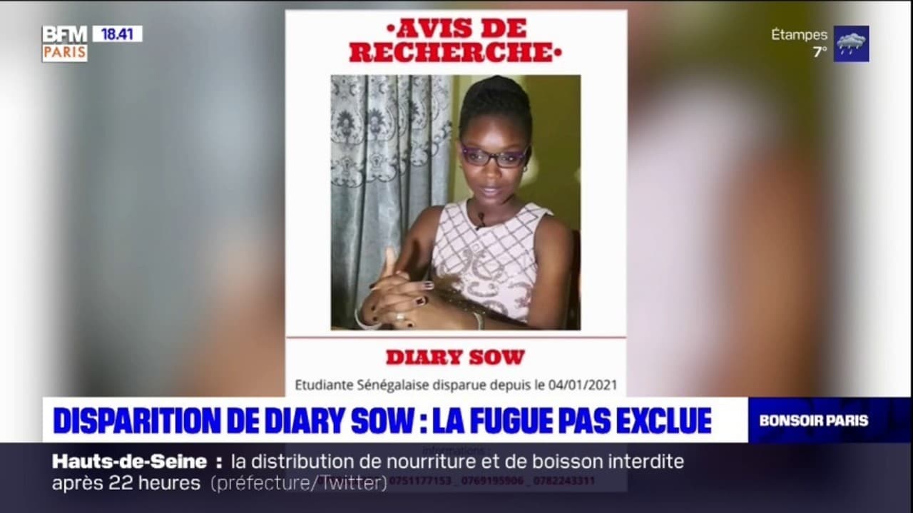 Disparition de Diary Sow à Paris: la piste de la fugue n'est pas exclue