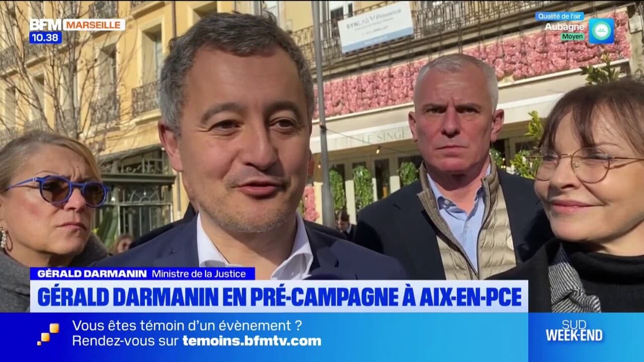 Gérald Darmanin en pré-campagne à Aix-en-Provence