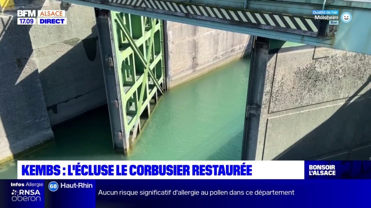 Haut-Rhin: l'écluse de Kembs-Niffer, conçue par Le Corbusier, va être ...