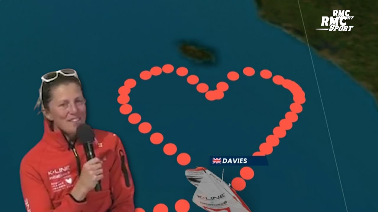 Vendée Globe : le joli message de Sam Davies, qui a tracé un cœur avec ...