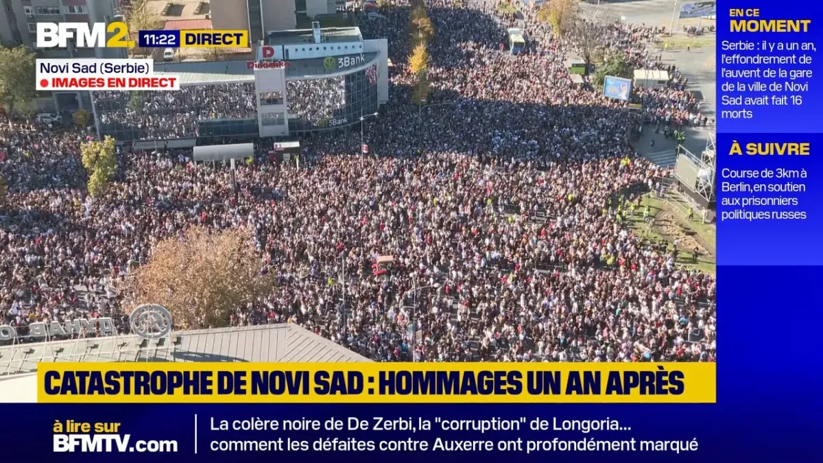 À Novi Sad, les Serbes sont venus en nombre pour rendre hommage aux 16 ...