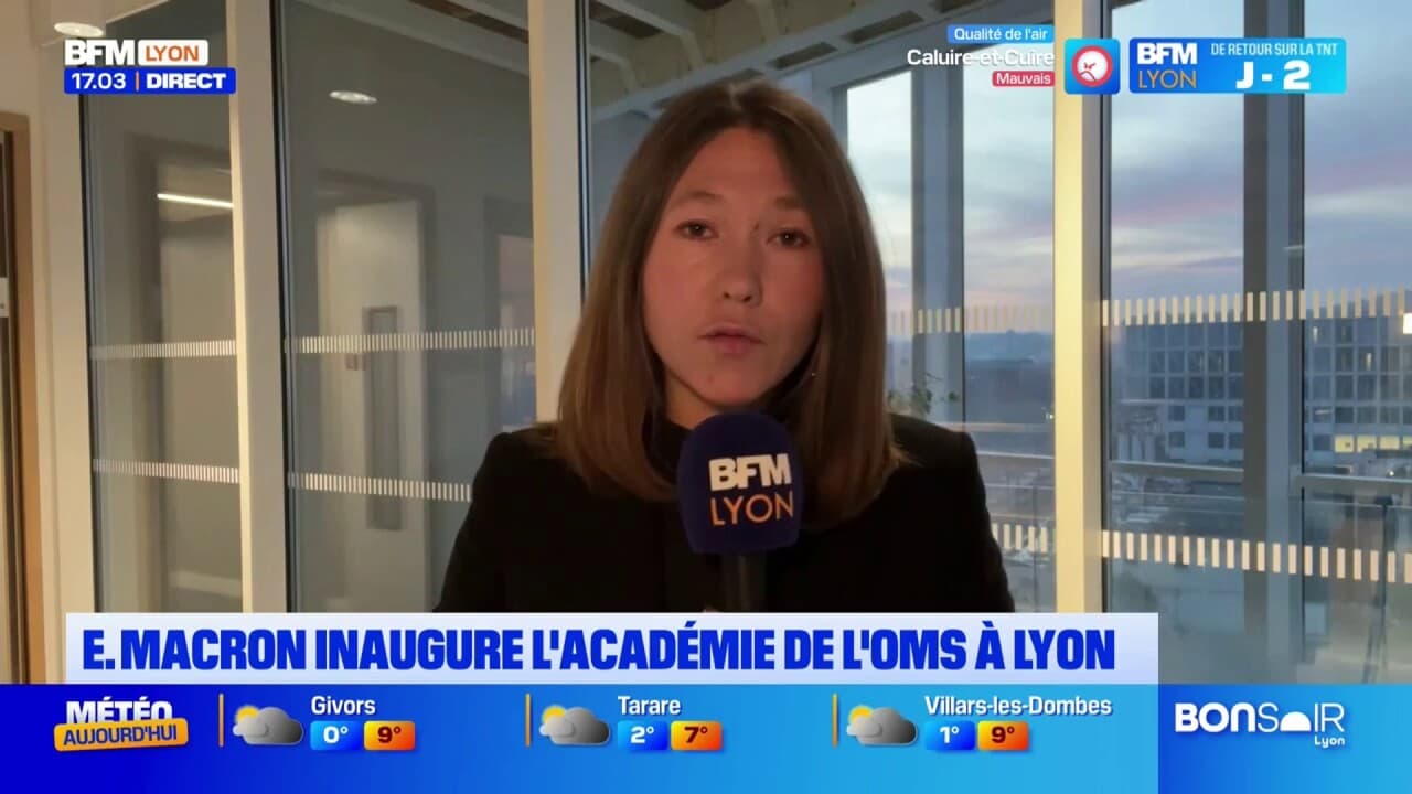 Lyon: Emmanuel Macron inaugure l'Académie de l'OMS