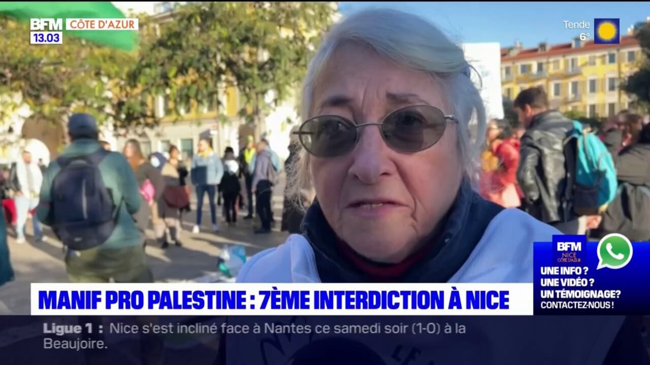 Nice: 7e interdiction d'une manifestation pro-Palestine