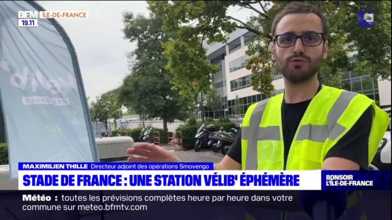 Une station Vélib' éphémère installée au Stade de France