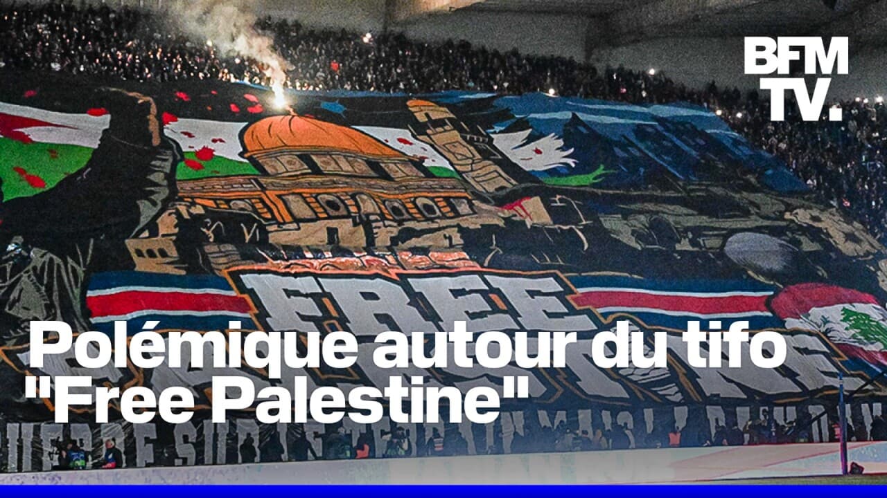 Le tifo "Free Palestine" des ultras du PSG fait polémique