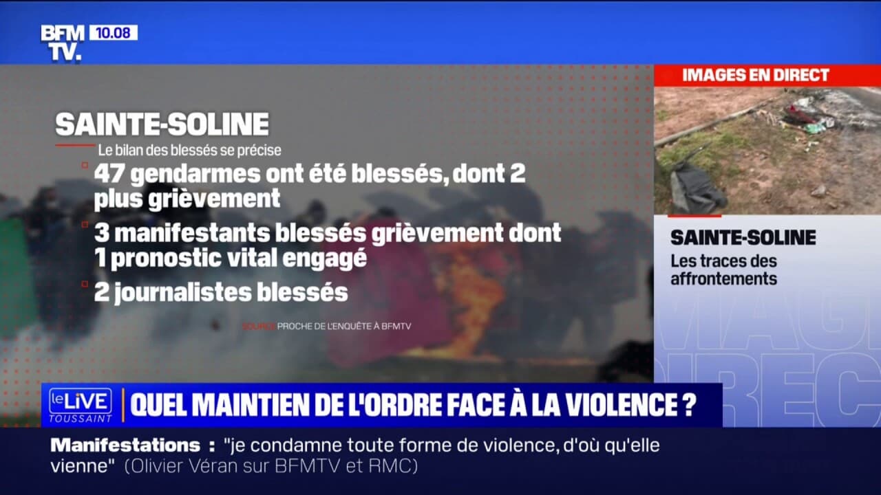 Violences à Sainte-Soline: un manifestant de 30 ans toujours entre la ...
