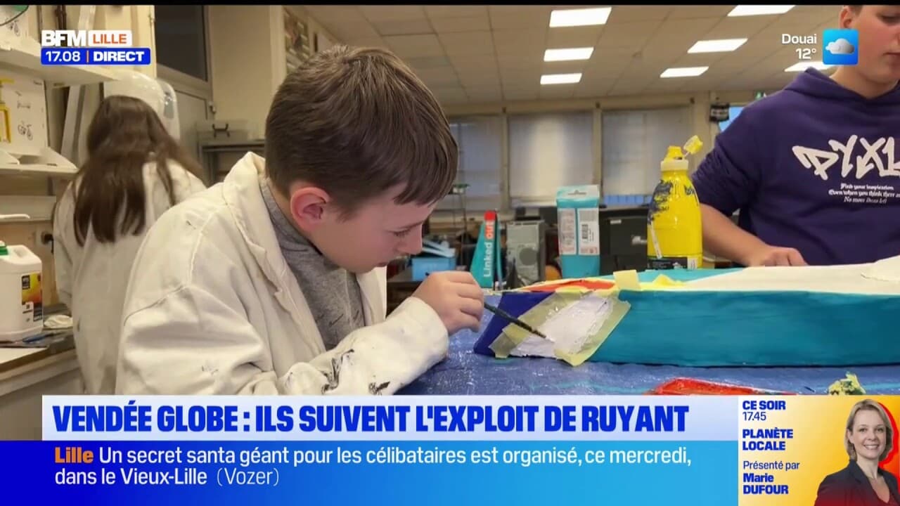 Vendée Globe: des collégiens suivent les exploits de Thomas Ruyant