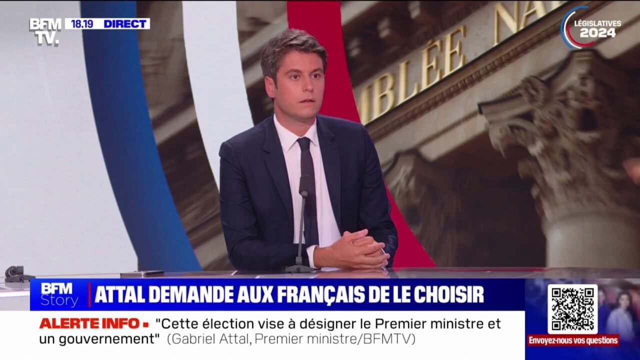 Gabriel Attal: "Il y a aujourd'hui trois choix, trois blocs"