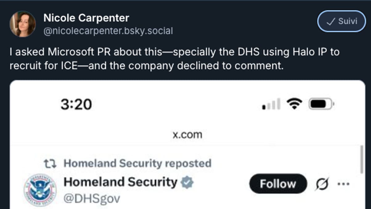 Silence complice ou embarrassé, Microsoft préfère ne pas commenter l'utilisation de sa licence ...
