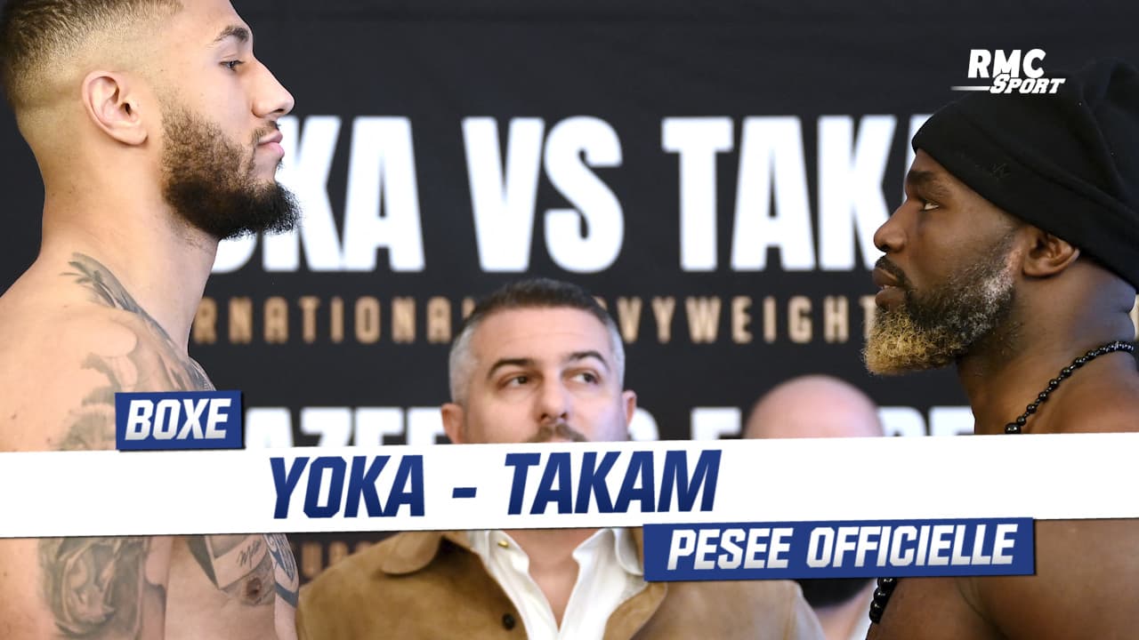 Boxe : La pesée officielle avant le combat Yoka - Takam