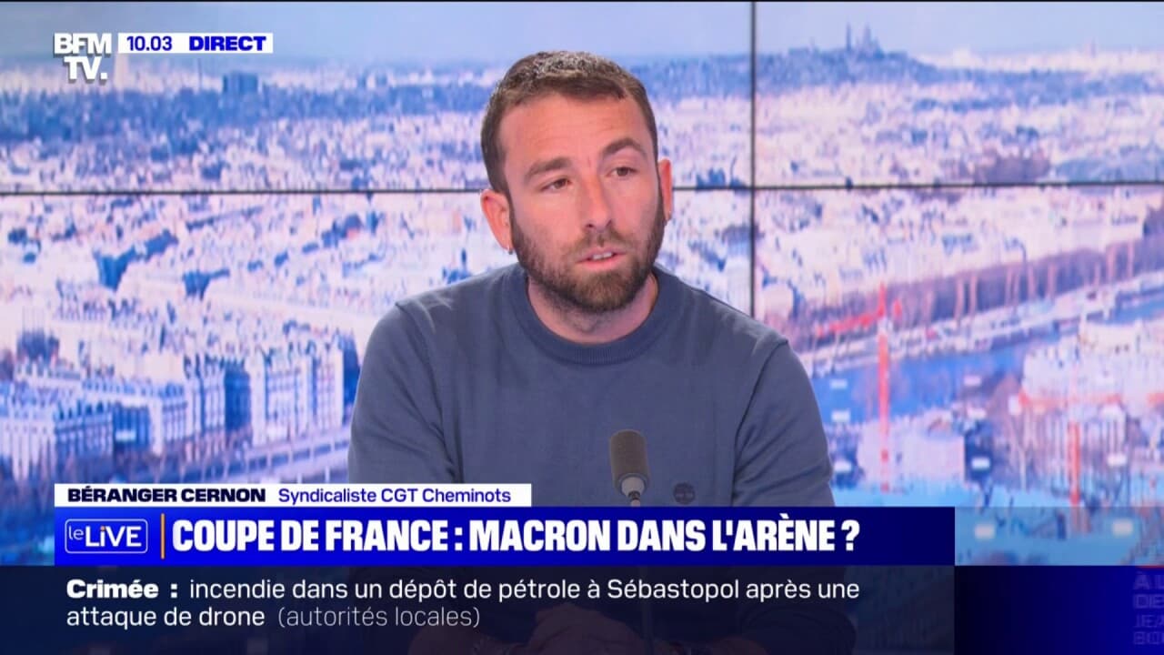 Béranger Cernon (CGT Cheminots): "La venue d'Emmanuel Macron ce soir ne ...