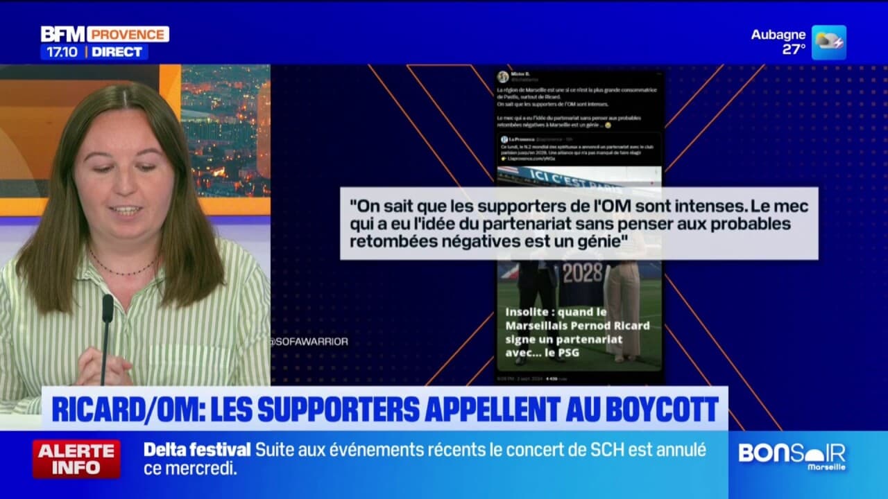 OM: après le partenariat entre Pernod Ricard et le PSG, les supporters ...