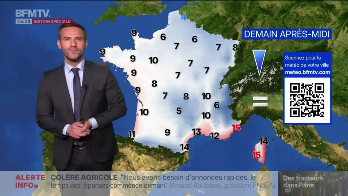 La météo pour ce vendredi 9 janvier 2026