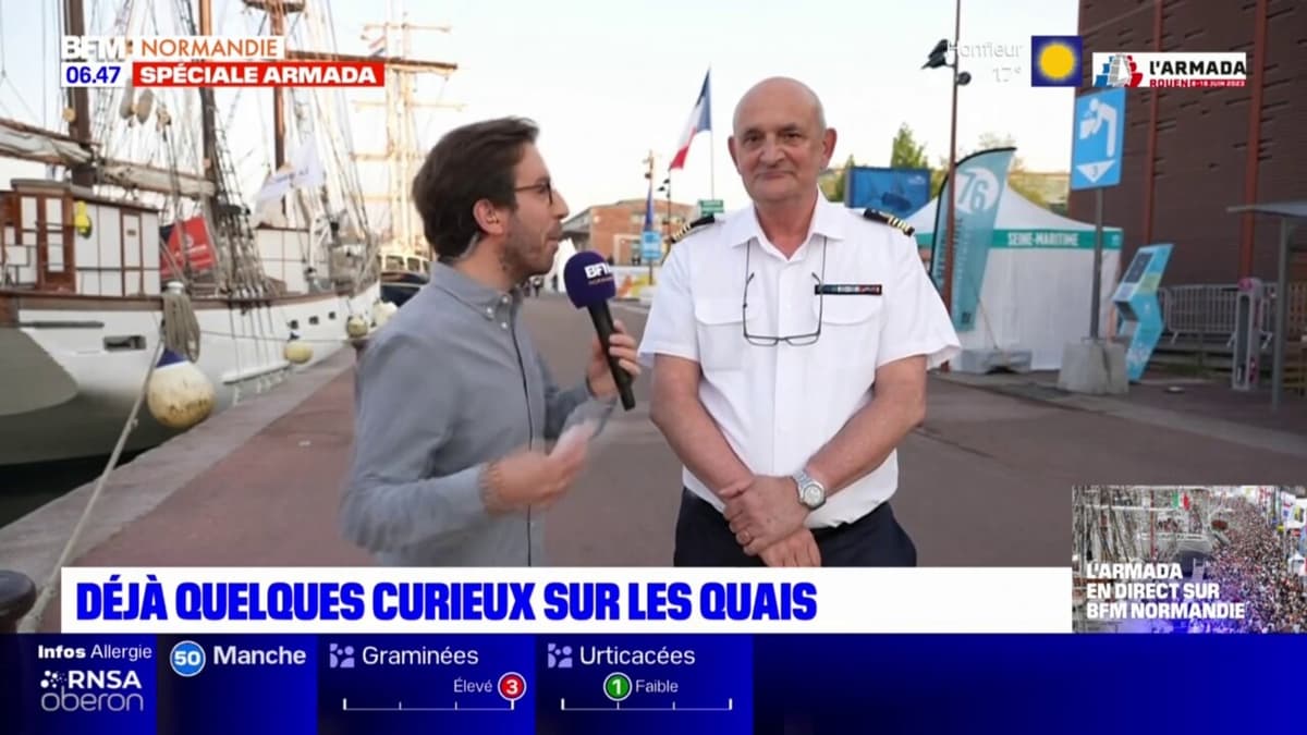 Le commandant du port de Rouen chapeaute l'arrivée des bateaux pour l ...