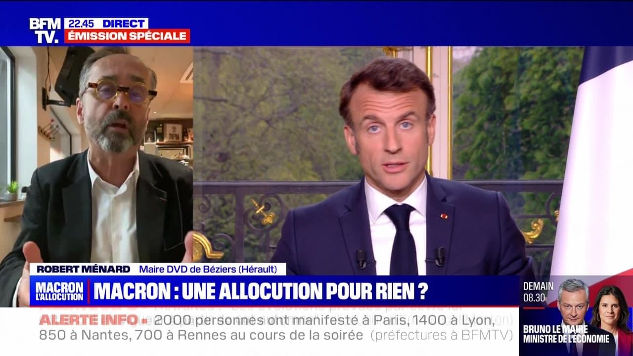 Émission spéciale "Allocution Macron" : Macron gagne du temps, sincère ...