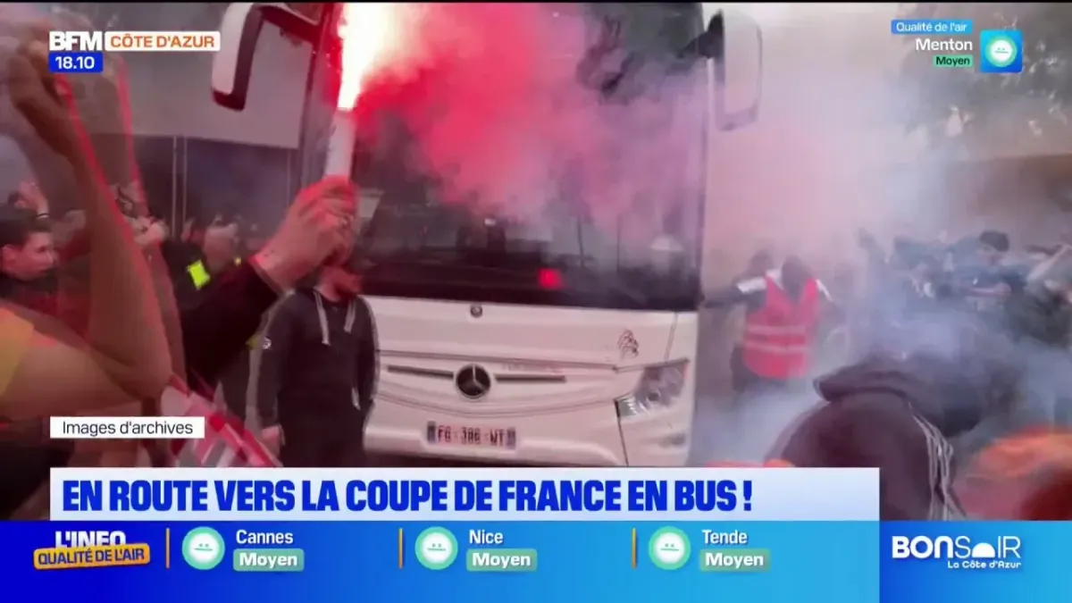 En route vers la coupe de France en bus