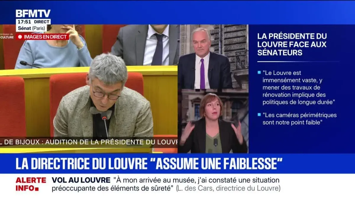 Marshall Truchot : Casse, la directrice du Louvre entendue au Sénat - 22/10
