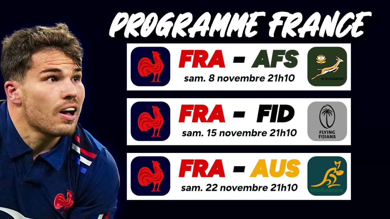 Rugby : TOUS les matches de novembre, France-Afrique du Sud au programme