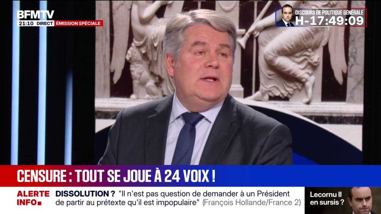 "Pour moi, ce serait totalement cohérent que les députés LR censurent ...