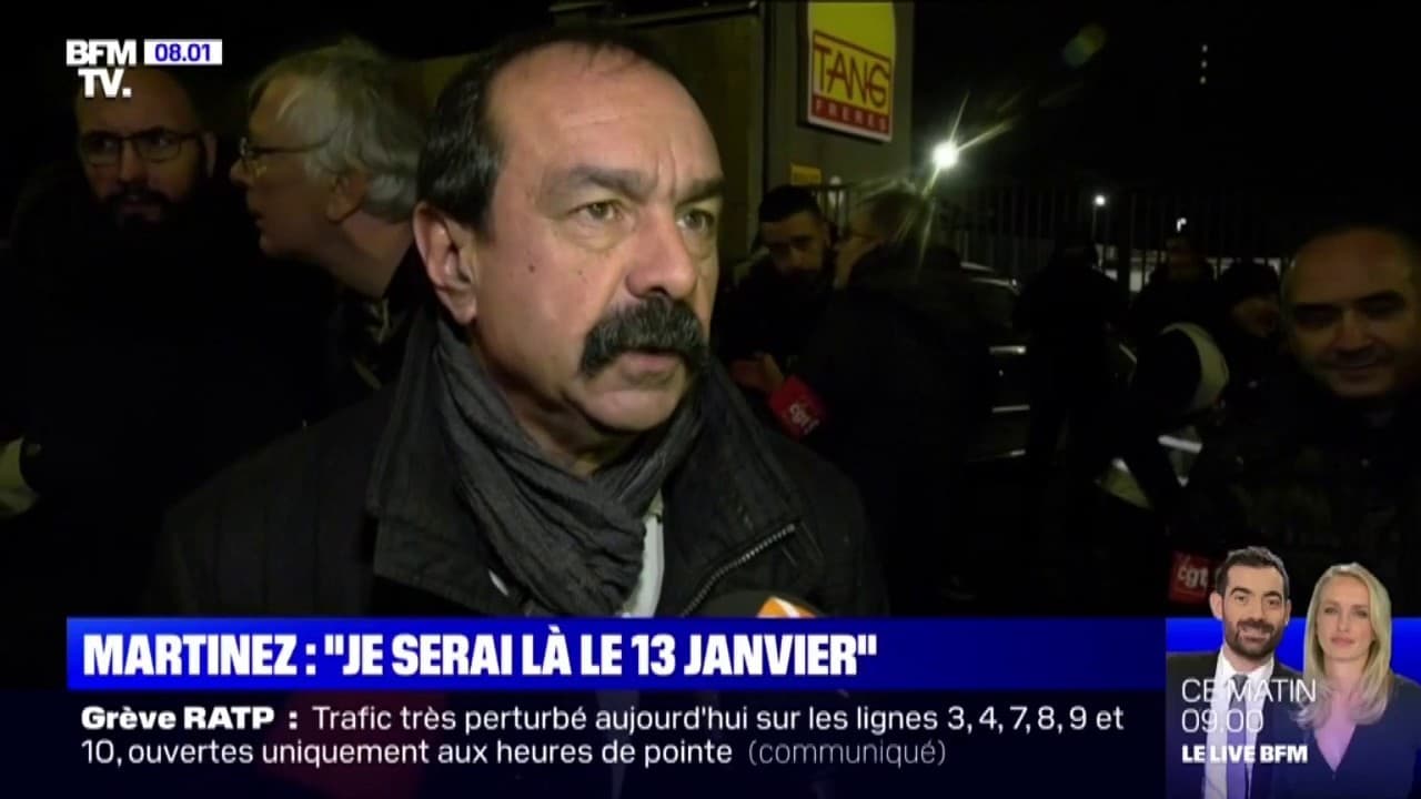 Philippe Martinez (CGT) sur la grève: "Il est temps que le gouvernement ...