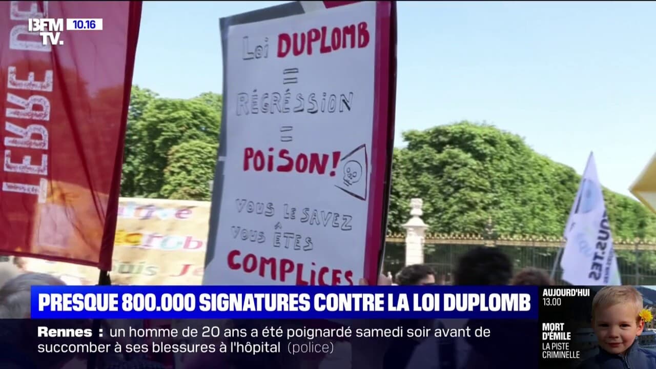 La pétition contre la loi Duplomb atteint les près de 800.000 signatures