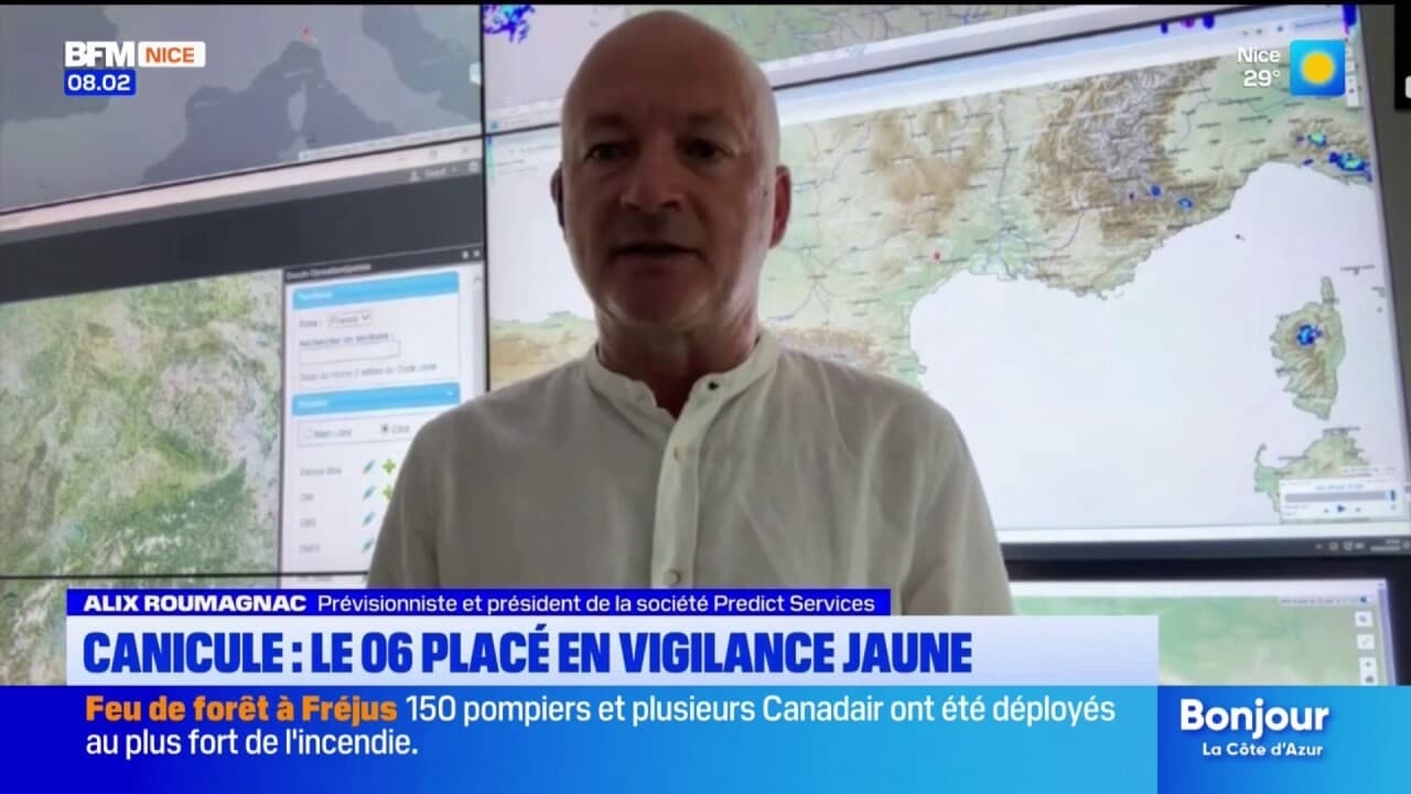 Canicule: les Alpes-Maritimes en vigilance jaune et des températures avoisinant les 40 degrés ...