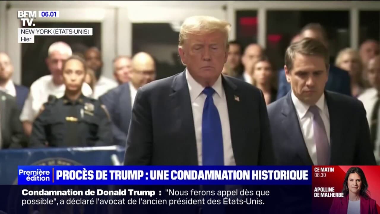 Donald Trump déclaré coupable lors de son procès, une condamnation ...