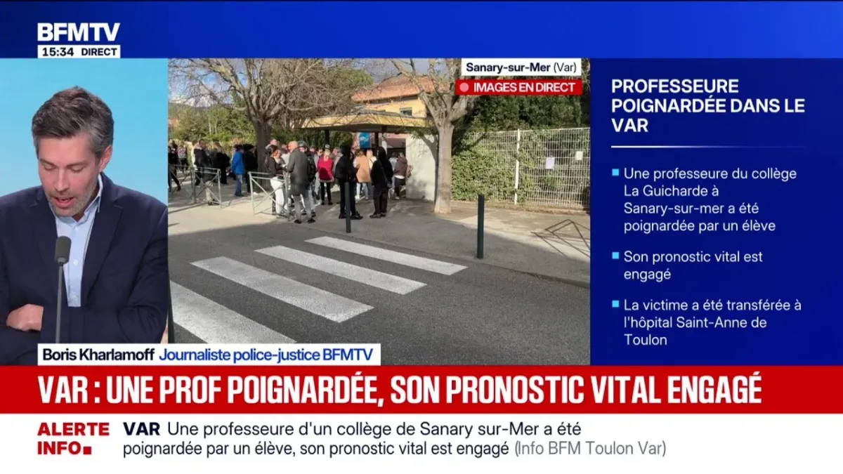 Professeure poignardée à Sanary-sur-Mer: le pronostic vital de l ...