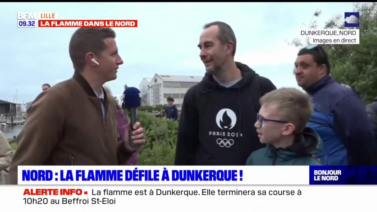 David et Noam sont venus assister au passage de la flamme olympique à ...