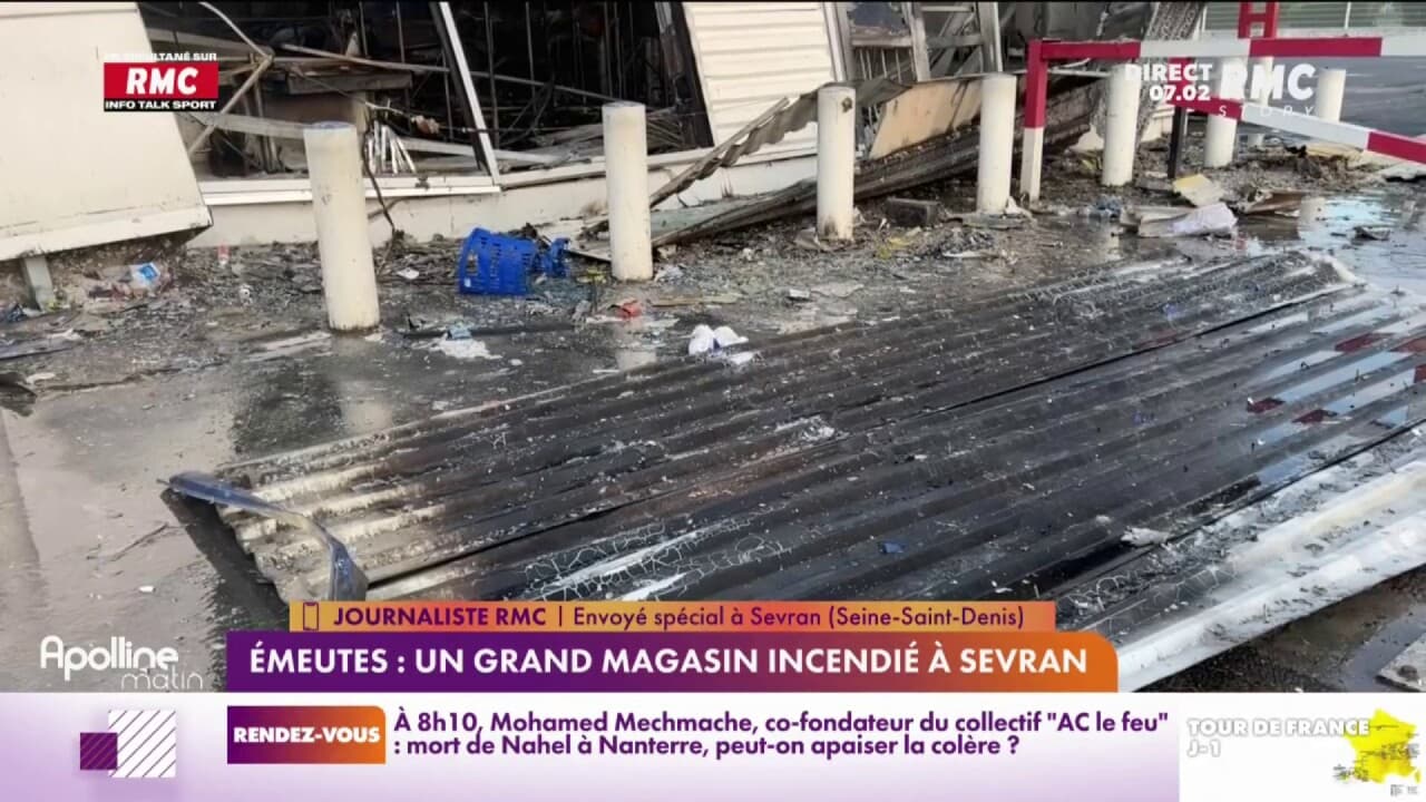 Emeutes : un grand magasin incendié à Sevran