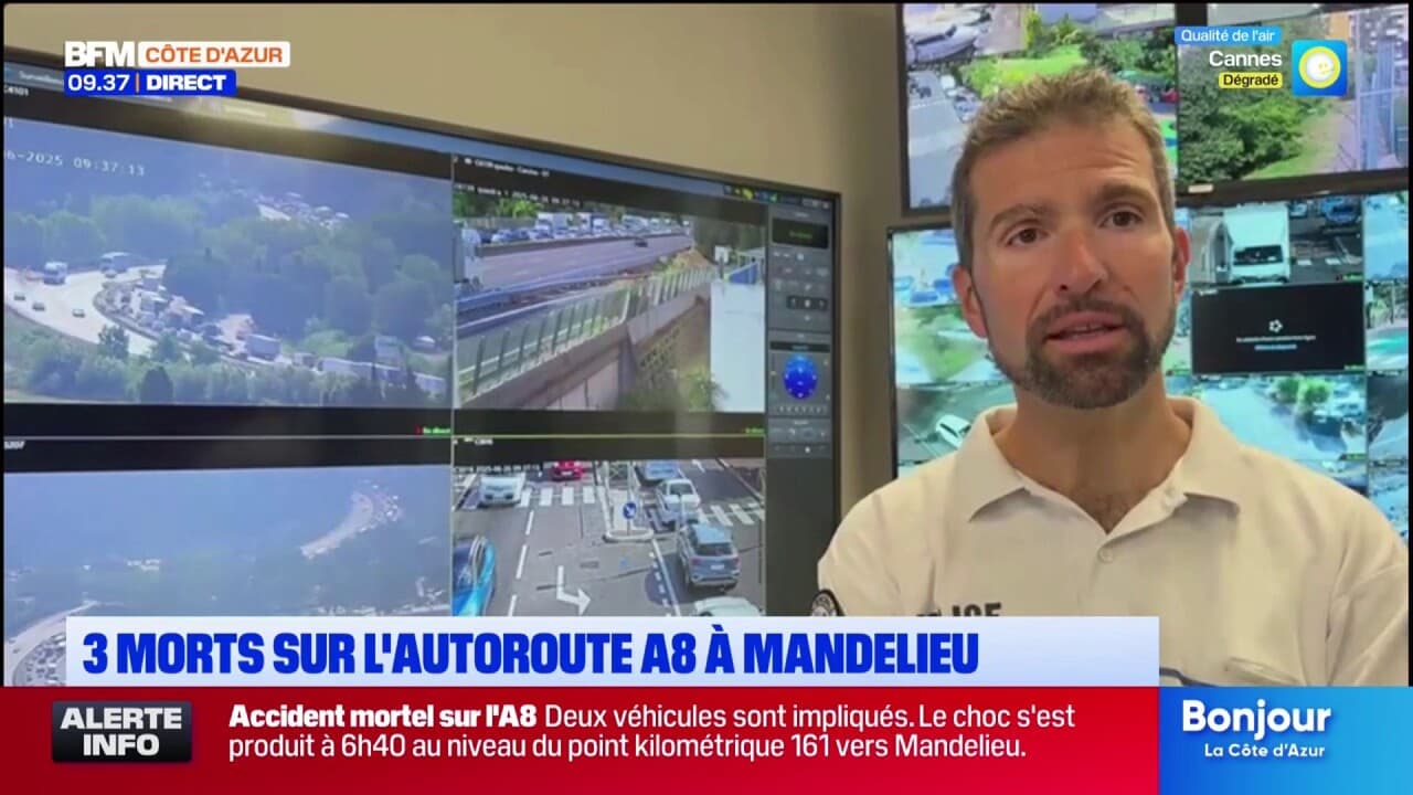 Accident mortel sur l'A8: le trafic est très perturbé