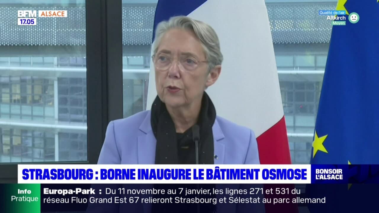 Strasbourg: Elisabeth Borne inaugure le bâtiment Osmose Strasbourg: Elisabeth Borne inaugure le bâtiment Osmose