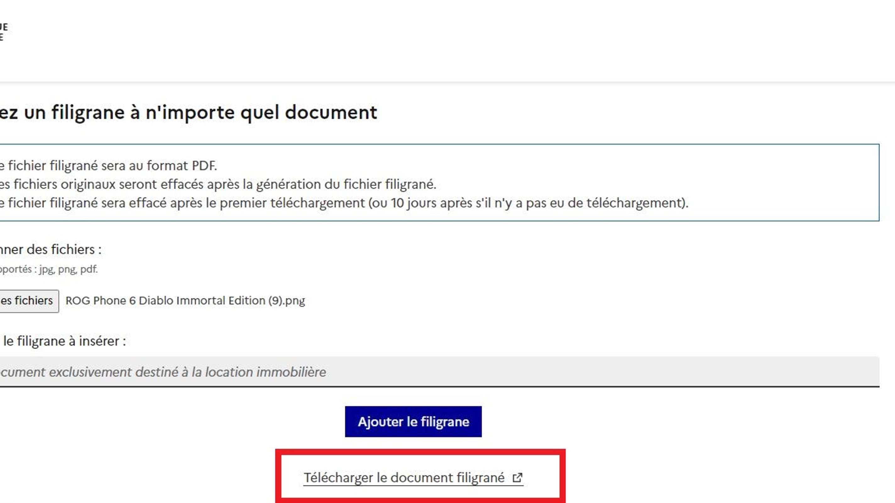Comment ajouter un filigrane sur les documents d'identité envoyés par mail?
