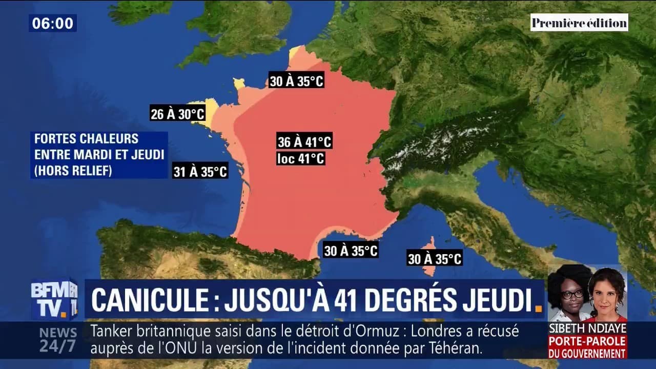 Canicule: Paris devrait battre son record historique avec jusqu'à 41 ...