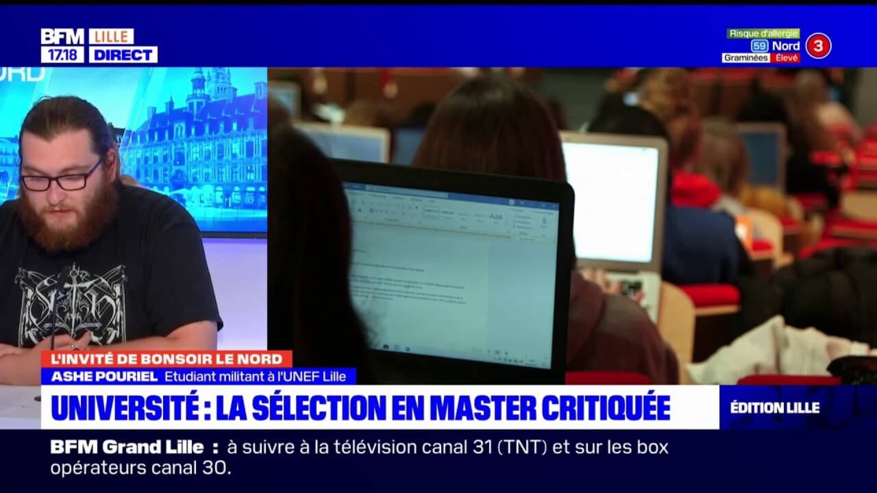 Nord: l'UNEF critique la sélection en master